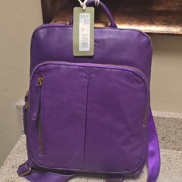 American Leather Co. | Bags | Elegant Purple Leather Backpack | Poshmark